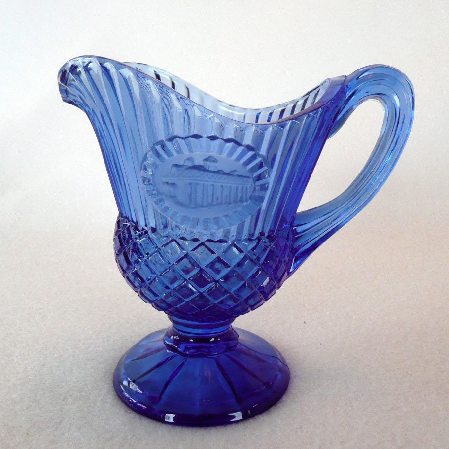Fostoria Glass/Avon Cobalt Blue Pitcher by SweetRiceVintage Fostoria Glass/Avon Cobalt Blue Pitcher by SweetRiceVintage