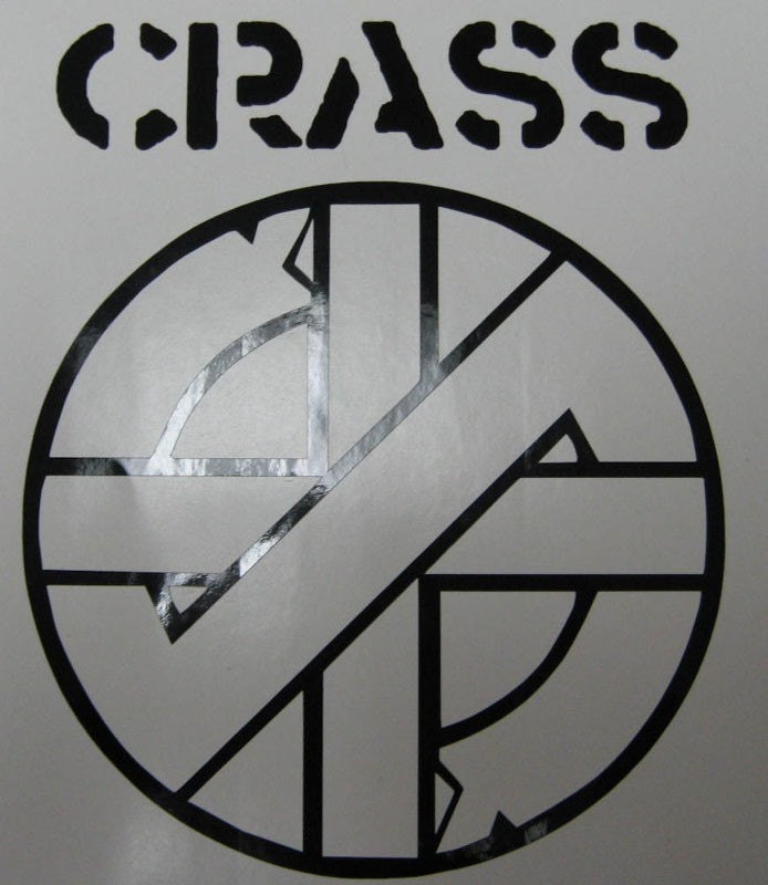 Crass Logo Punk Rub On Vinyl Decal Sticker By Robot1001001 On Etsy