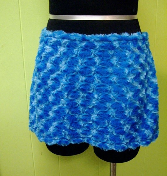 Luscious Blue Furkini Mini Skirt Fur Bikini Mini Skirt 0 Hot Sex Picture