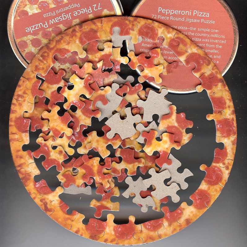 Items similar to 72-Piece JIGSAW PUZZLE. Pepperoni Pizza. Medium ...