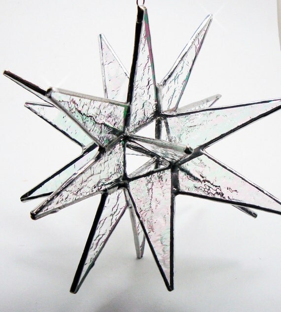 18 Point Stained Glass Moravian Star 4 5 Inch Choose By LAGlass