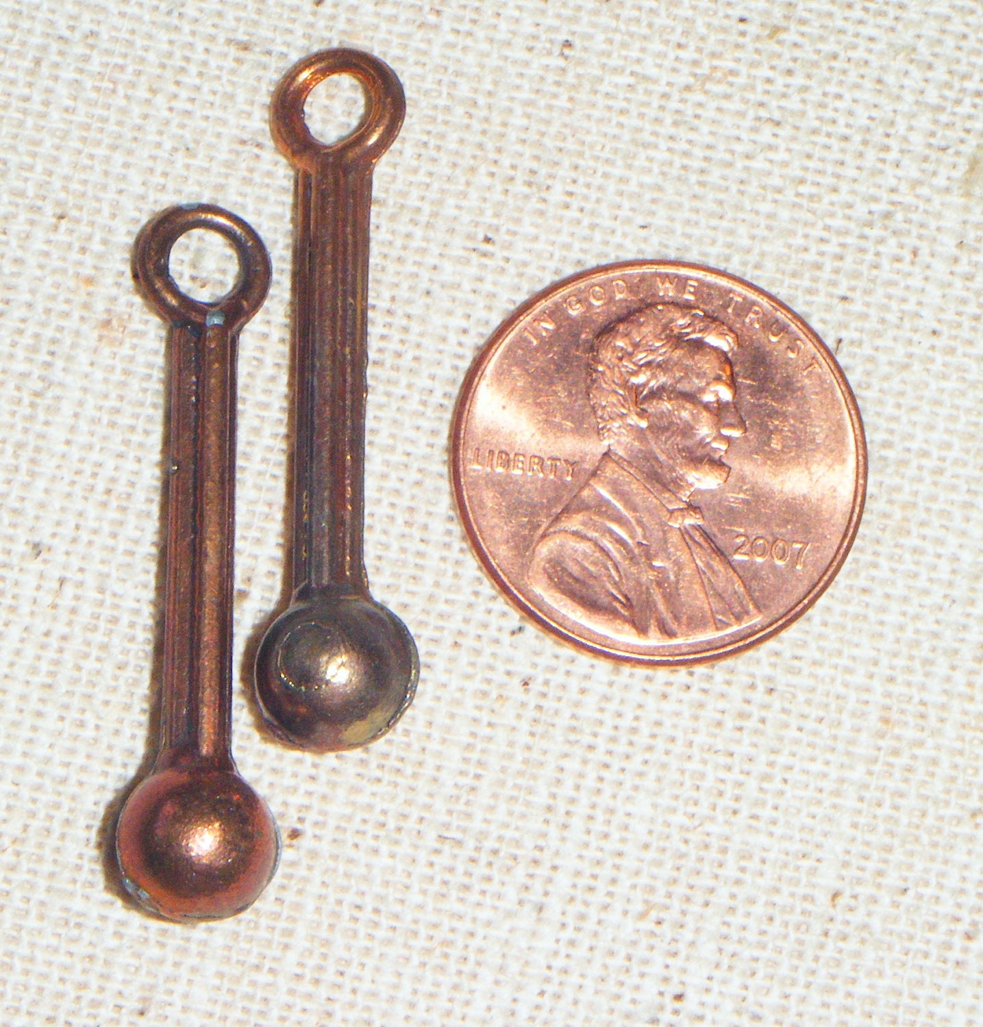Vintage Raw Brass Bell Clapper Drop 8 Steampunk Altered By Ferrera