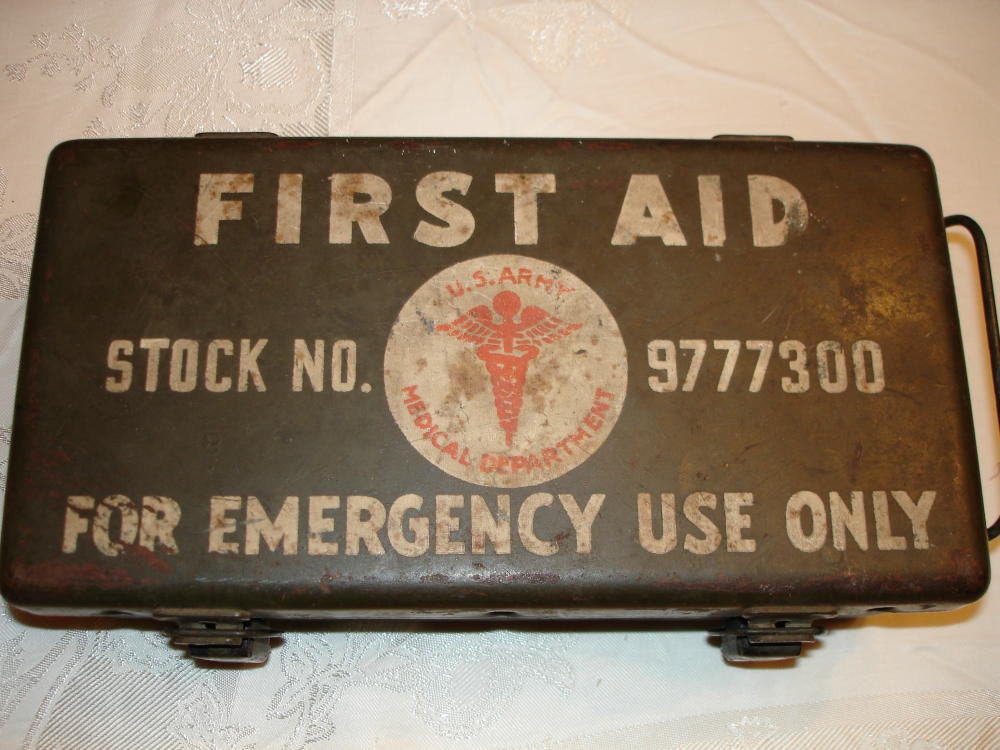 World War II First Aid Medical Kit by McCurdyAntiques on Etsy World War II First Aid Medical Kit by McCurdyAntiques on Etsy