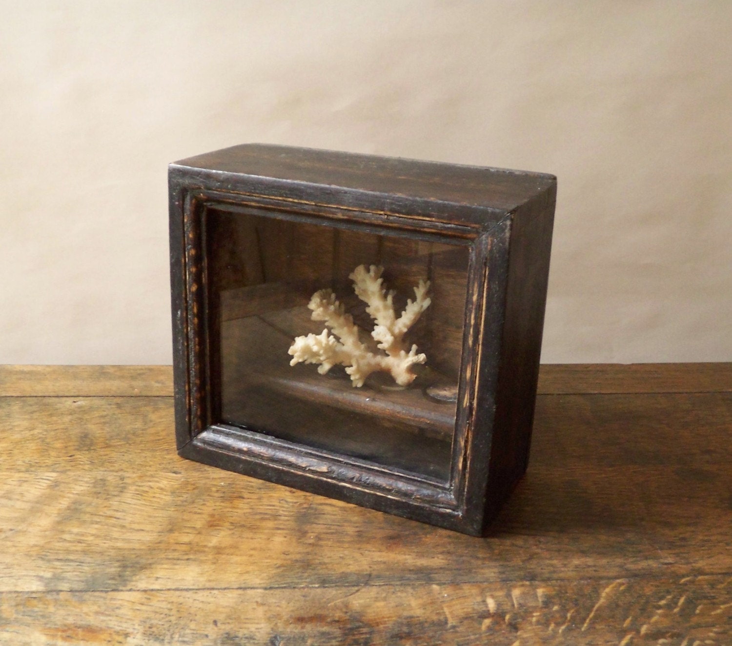 Small Square Dark Wood Shadow Box Frame By Restlessgeneralstore