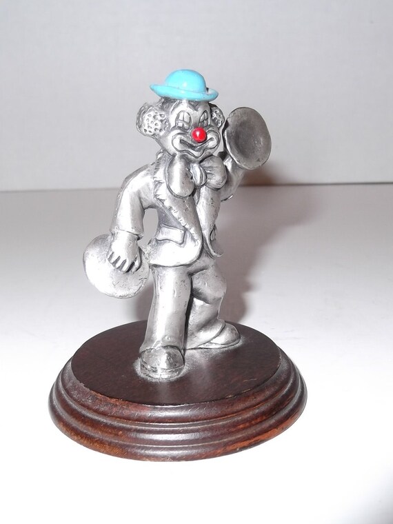 Items Similar To Vintage Pewter Clown Figurine Collectible Clown Figurine On Etsy