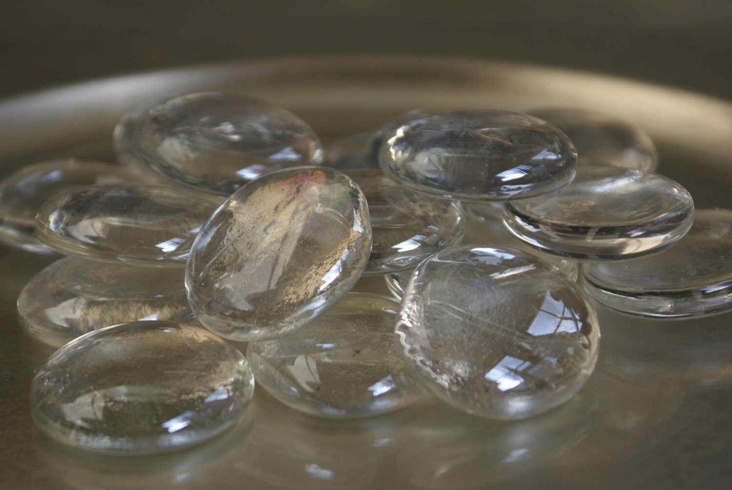 Clear Large Glass Gemsnuggets Flat Backed By Stainedglassjewels