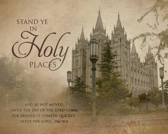 Stand Ye in Holy Places 16x20 Print w/ Your by BrighterSideArt