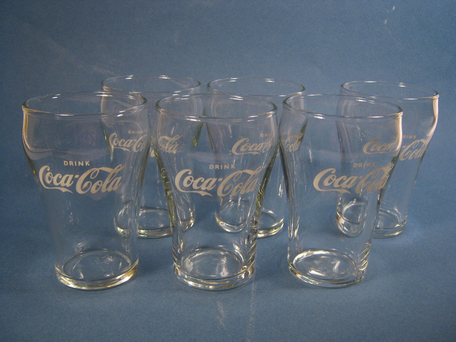 Vintage Small Coca Cola Glasses Set Of 6 Coca Cola By Pherdsfinds