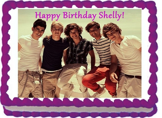 Items Similar To Edible One Direction Edible Image Cake Topper For 14 Sheet 12 Sheet Or 8 Or