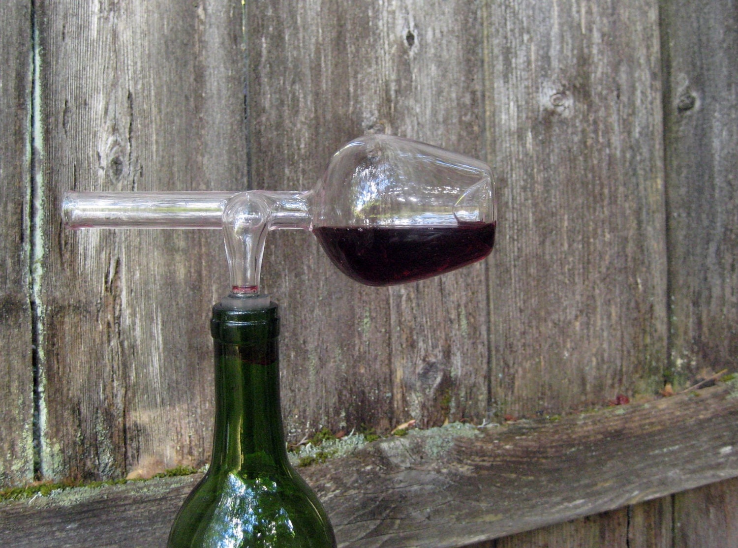 Items Similar To Handblown Glass Bottle Top Wine Aerator And Decanter In One Table Top Stylish