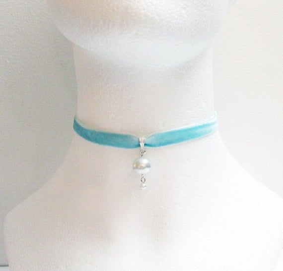 Choker Black Choker Pearl Choker Velvet Choker By Eorostyle