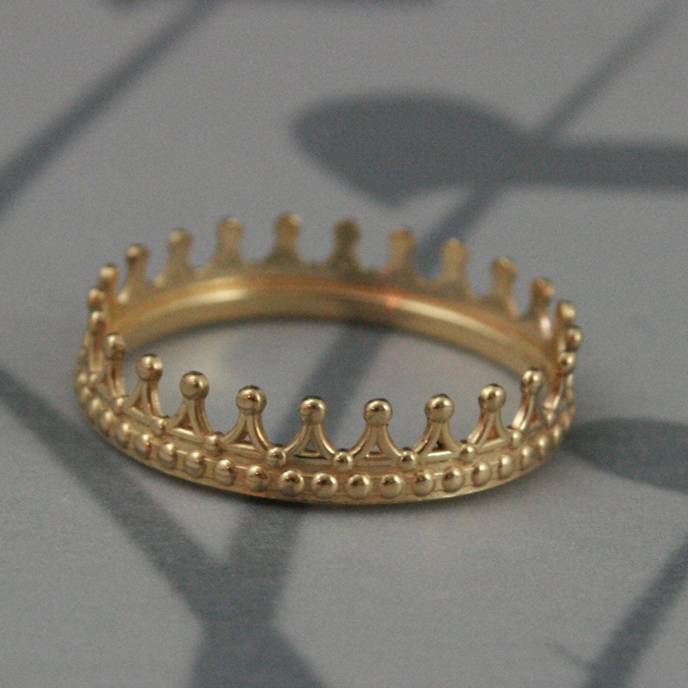 Solid 14K Yellow Gold Crown BandCheck MateGold Crown by debblazer Solid 14K Yellow Gold Crown BandCheck MateGold Crown by debblazer
