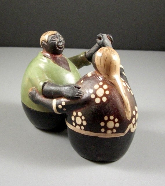 Chulucanas Peruvian Art Pottery Figurine By Successionary
