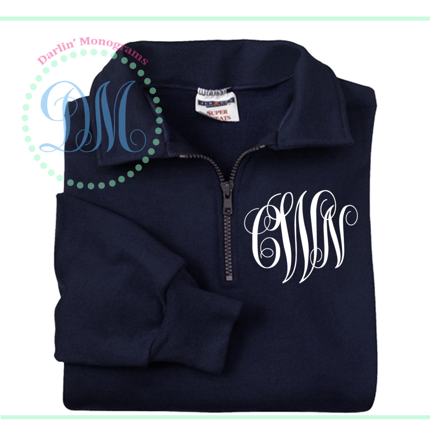 14 Zip Sweatshirt With Monogram
