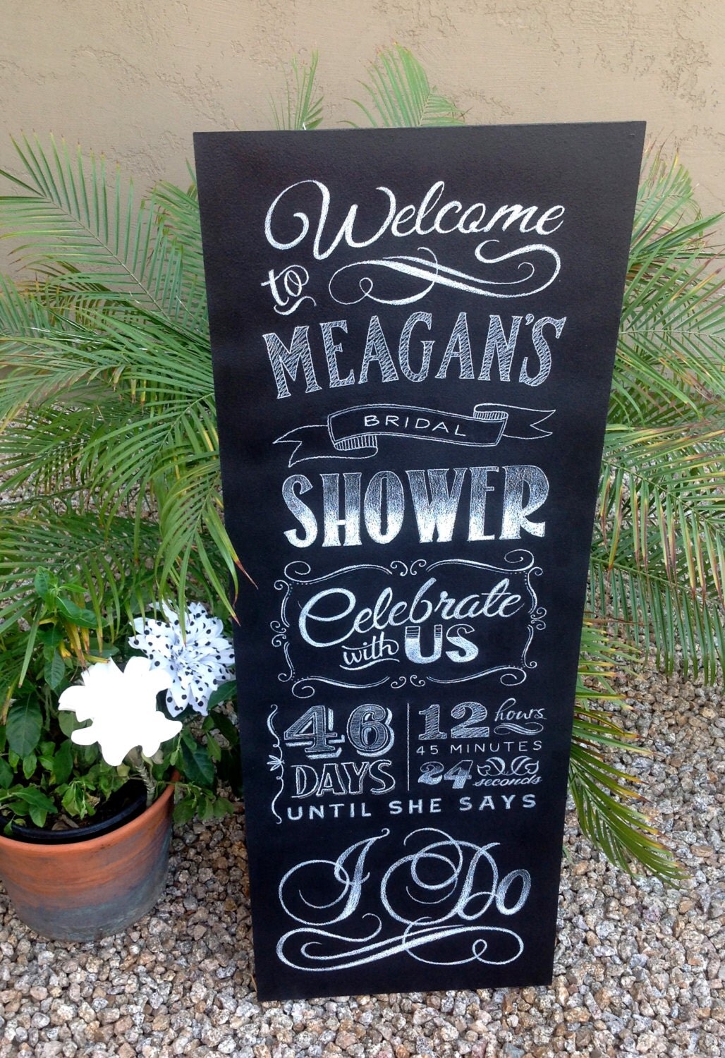 PERSONALIZED Bridal Shower Chalkboard | Just A Little Wedding