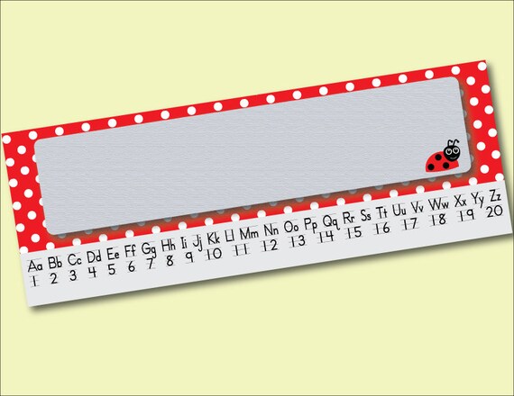 Ladybug Editable Student Name Tags by FeistyDesigns on Etsy