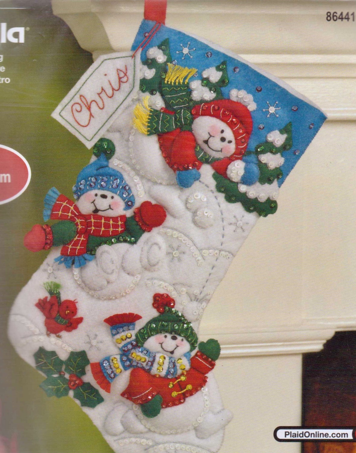 Bucilla Felt Applique Christmas Stocking Kit by DebiCreations Bucilla Felt Applique Christmas Stocking Kit by DebiCreations