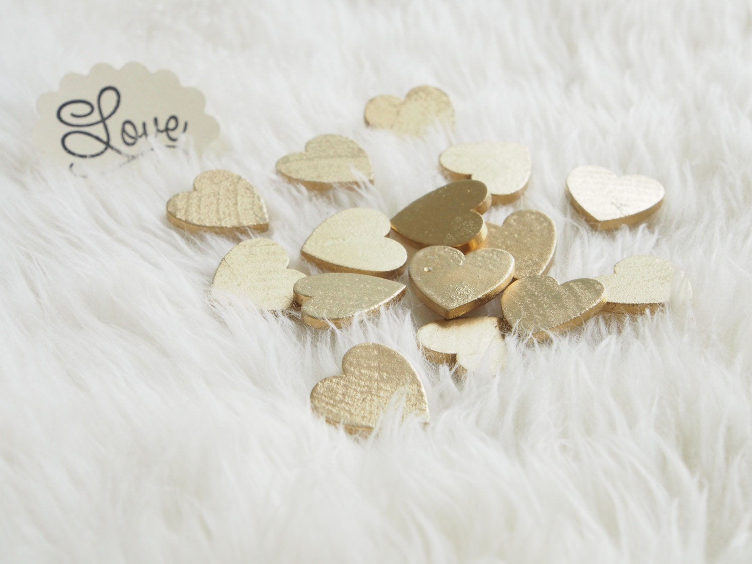 Gold Heart Favors, Valentine’s Day Wedding Decorations, Table Decor ...