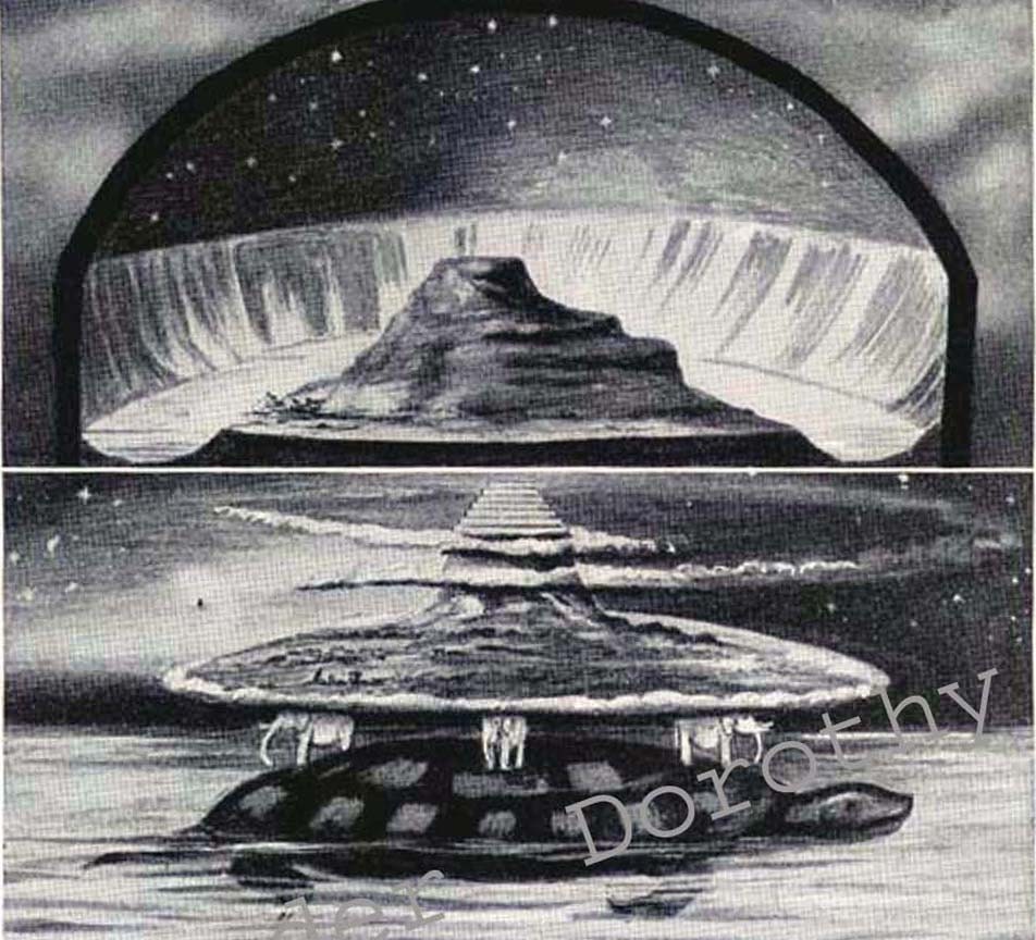 Flat Earth Disk World Chart 1928 Mythology Print To Frame