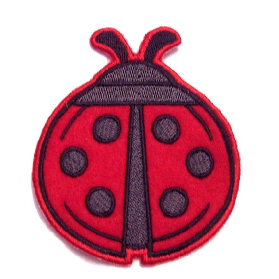 Embroidered Ladybug Iron on Patch
