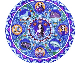 Crown Chakra Mandala art print 7th chakra by LindyLonghurst