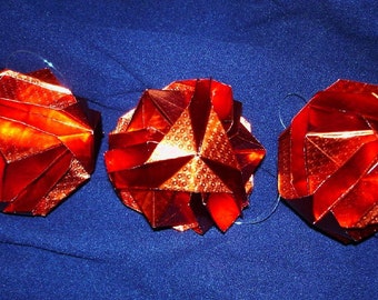 Orange Origami Ball by FANSHEFOLDS on Etsy
