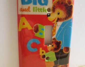 Items similar to Big Little ABC Light Switch Plate on Etsy