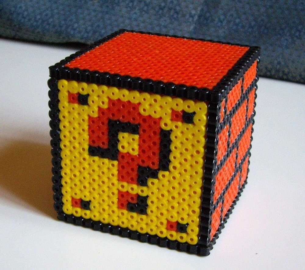 Question Mark Block Nintendo Super Mario Bros Perler Bead