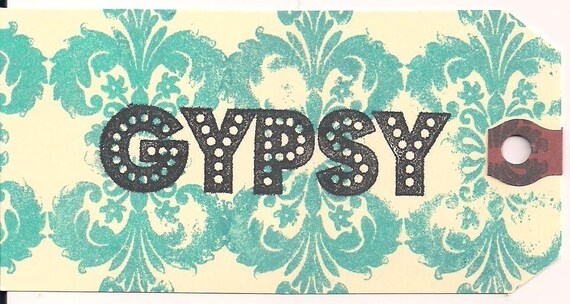 GYPSY word Unmounted Rubber Stamp altered art scrapbooks