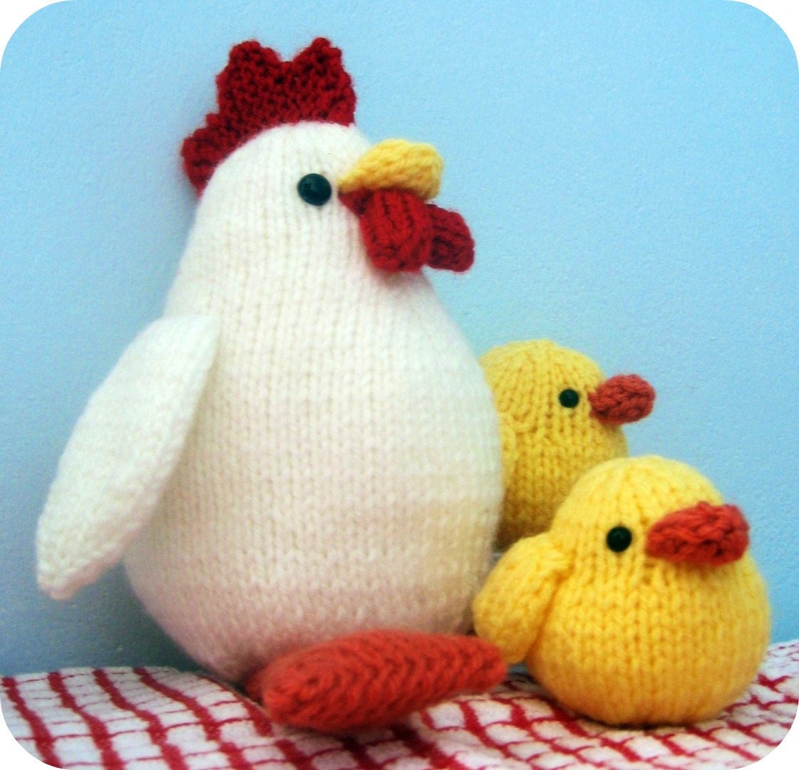 Amigurumi Knit Chicken and Chicks Pattern Set Digital Download
