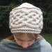 PDF Knitting Pattern-Saxon Braid Cabled Cap