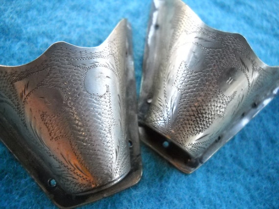 Silver Toe Covers for Cowboy Boots Vintage Western