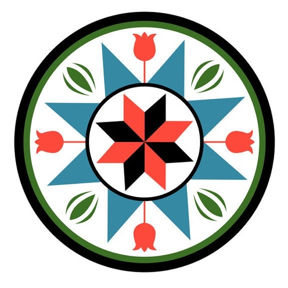 Pennsylvania Dutch Hex Sign Vinyl Decal Design by WilsonGraphics