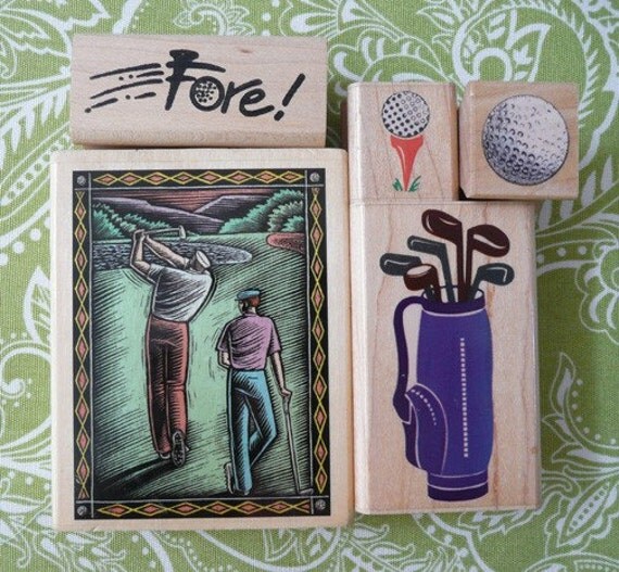 Golf Rubber Stamps