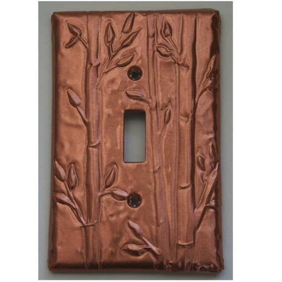 Copper Bamboo Light Switch Cover Plate