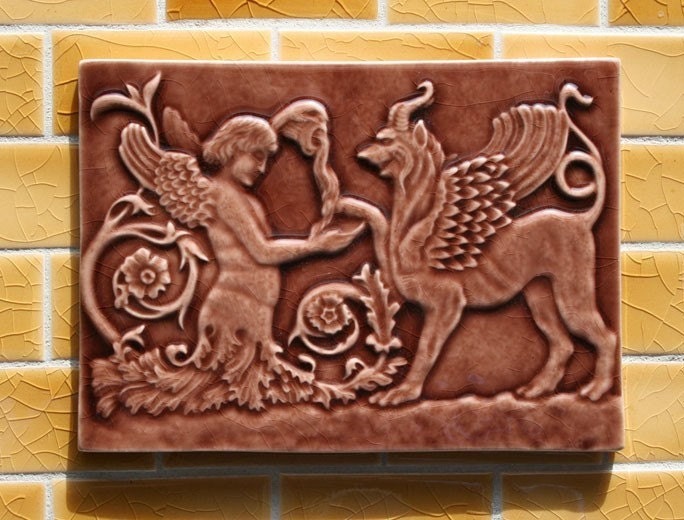 Angel and Gryphon Classic Roman image based on carvings from