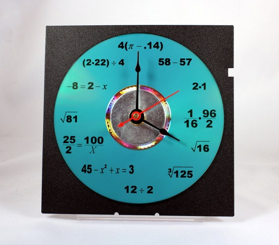 Math Equation Clock Blue