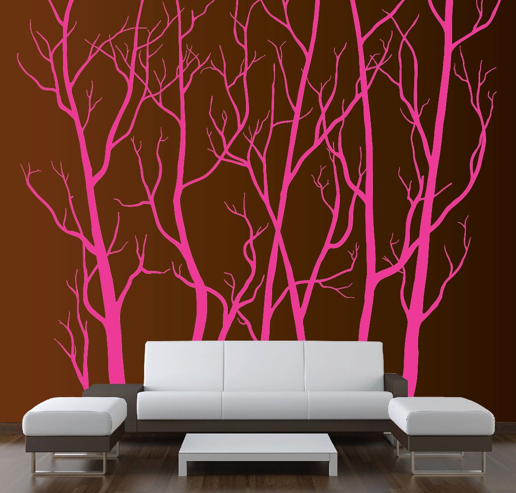 100 x 90 Designer Wall Art Decor Vinyl Tree Forest