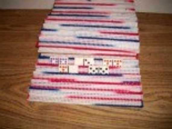 Set Of Six Plastic Canvas Domino Holders