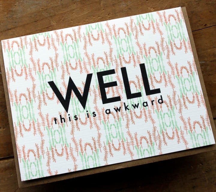 well this is awkward.