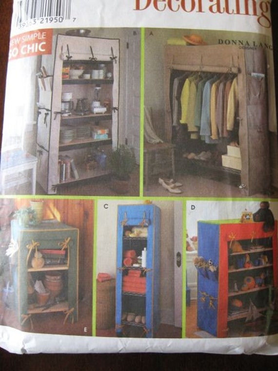 Simplicity 8255 Storage Unit Covers for Shelves Pattern