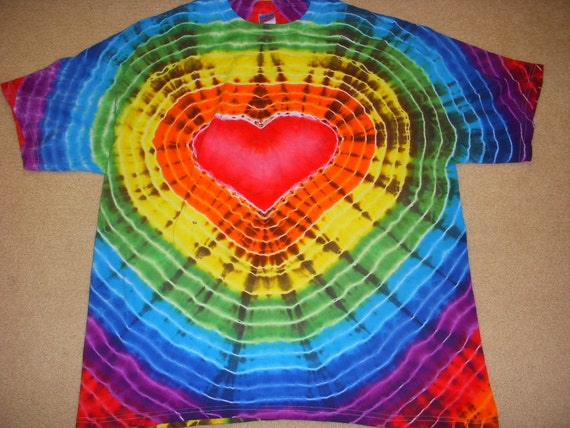 2xl Pink Heart Tie Dye Tshirt Xxl