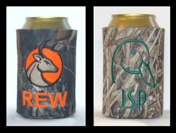 Personalized Mossy Oak Camo Can Koozie Monogrammed
