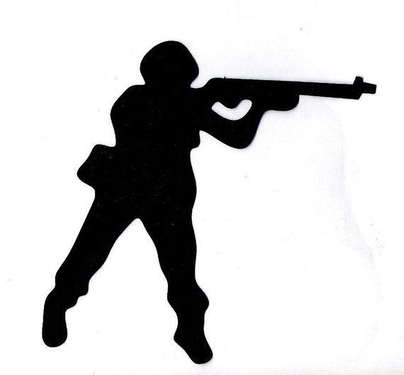 Items similar to Army Men - Soldier - 2 Silhouette Die Cuts on Etsy