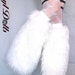 White Rave Fluffies fuzzy Furry Leg Warmers Fluffy Boot Covers