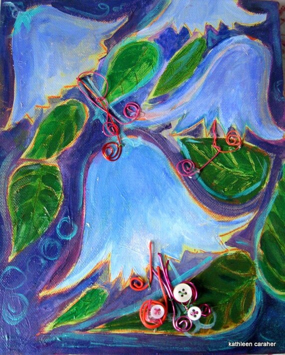 Items similar to blue bells oil painting on Etsy