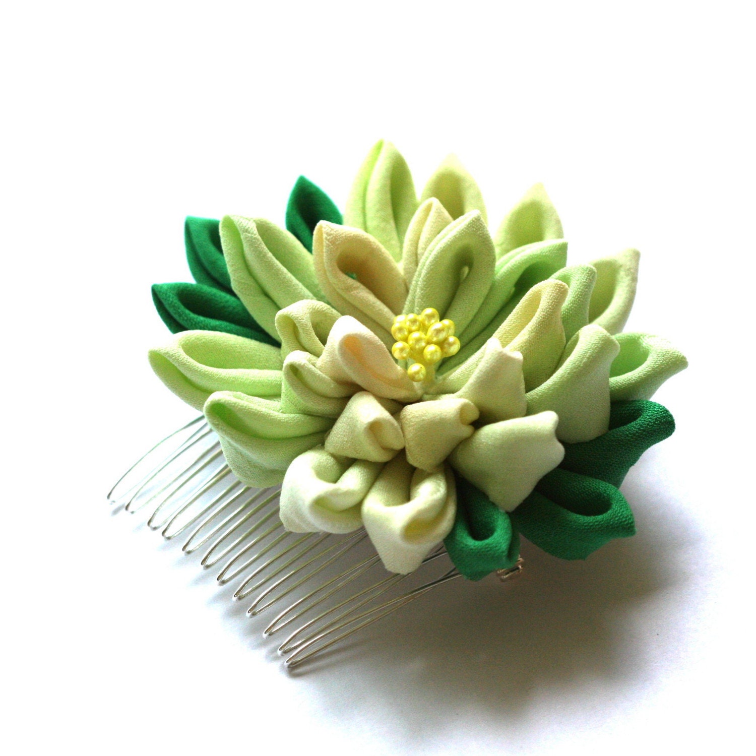 Very Big Vintage Kimono Hasu Lotus flower Tsumami Kanzashi