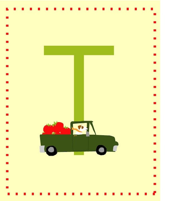 letter t nursery alphabet card
