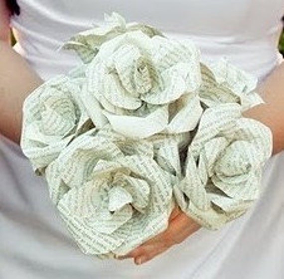 Items similar to Romance paper rose white love is innocent, handmade ...