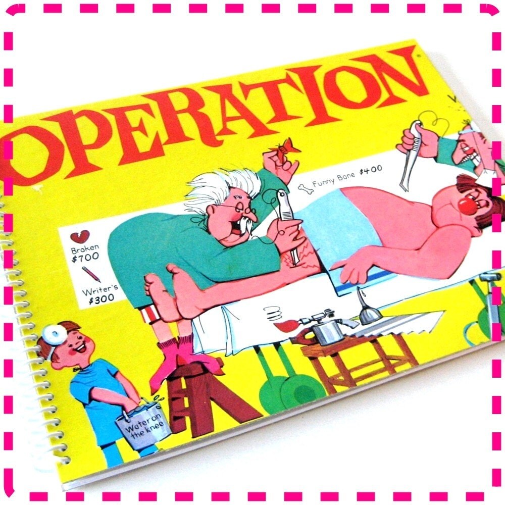 OPERATION BOARD GAME Original Recycled / Upcycled Retro
